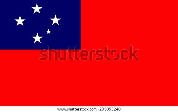 Western Samoa Flag Isolated Vector Official Stock Vector (Royalty Free ...