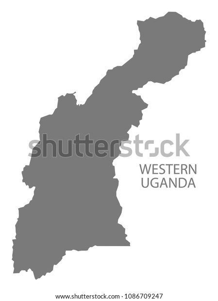 Western Uganda Map Grey Illustration Shape Stock Vector (Royalty Free ...