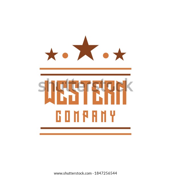 Western Vintage Logo Design Vector Stock Vector (Royalty Free ...