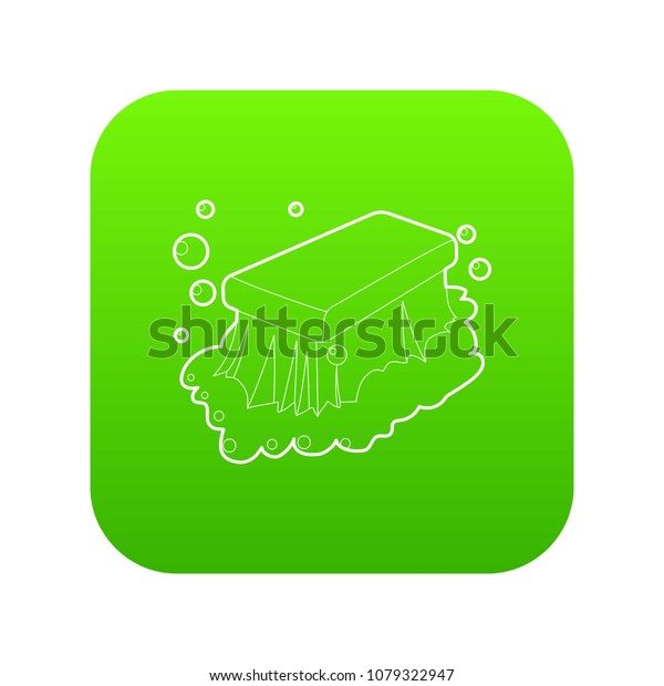 Wet Cleaning Icon Green Vector Isolated Stock Vector (Royalty Free ...