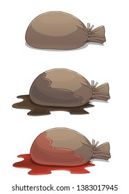 Wet Closed Sack Lying On Side Stock Vector (Royalty Free) 1383017945 ...