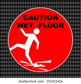 Wet Floor Sticker Stock Vector (Royalty Free) 191421416 | Shutterstock