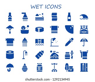 Wet Icon Set 30 Filled Wet Stock Vector (Royalty Free) 1292134945 ...