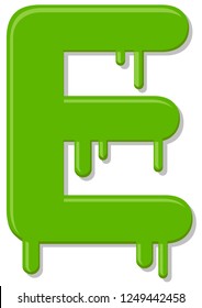 Wet Letter E Dripping Paint Vector Stock Vector (Royalty Free ...