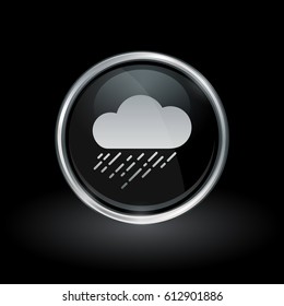 Wet Weather Symbol Cloud Raining Icon Stock Vector (Royalty Free ...