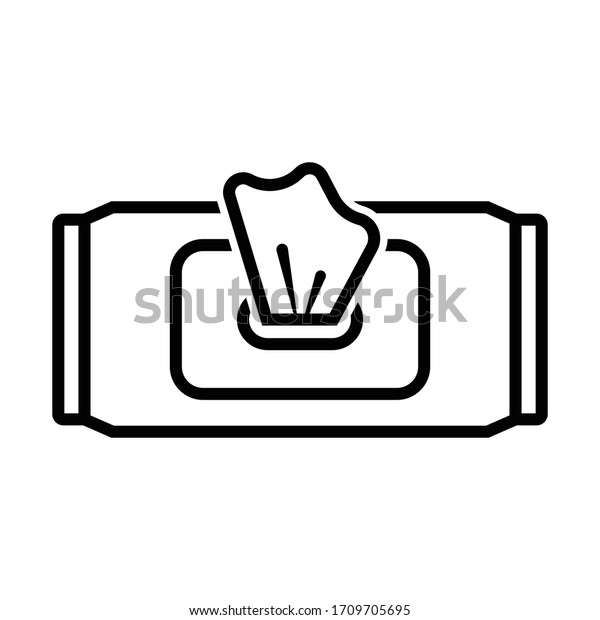 Wet Wipes Icon Outline Vector Stock Vector (Royalty Free) 1709705695 ...