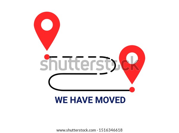 Weve Moved Moving Office Sign Clipart Stock Vector (Royalty Free ...