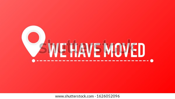 Weve Moved Moving Office Sign Clipart Stock Vector (Royalty Free ...