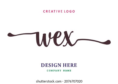 Wex Lettering Logo Simple Easy Understand Stock Vector (Royalty Free ...