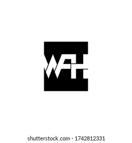 Wfh Letter Original Monogram Logo Design Stock Vector (Royalty Free ...