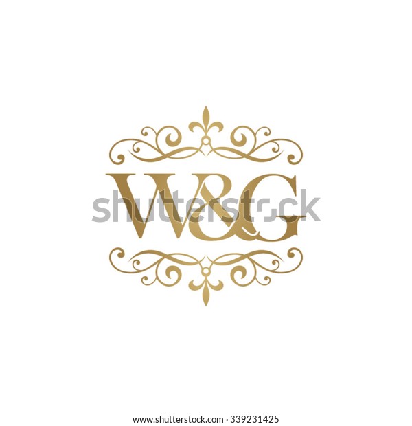 Wg Initial Logo Ornament Ampersand Monogram Stock Vector (Royalty Free ...