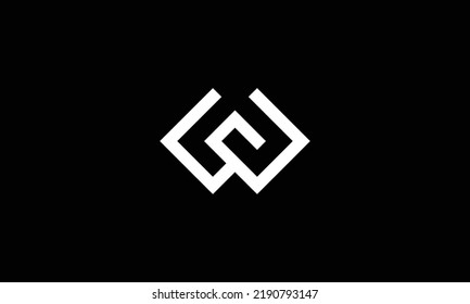 Wgg Three Letters Monogram Curved Oval Stock Vector (Royalty Free ...