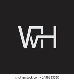 Wh Initial Logo Capital Letters Black Stock Vector (Royalty Free ...