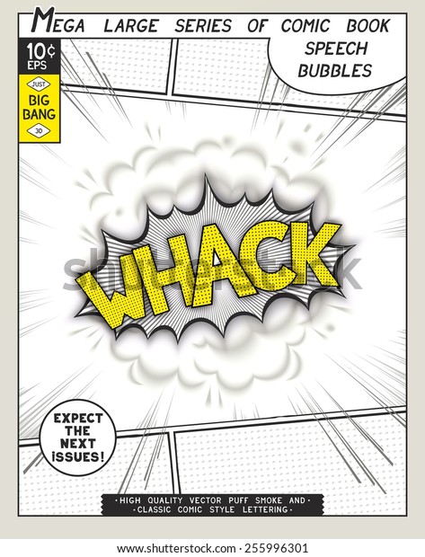 Whack Explosion Comic Style Lettering Realistic Stock Vector (Royalty ...