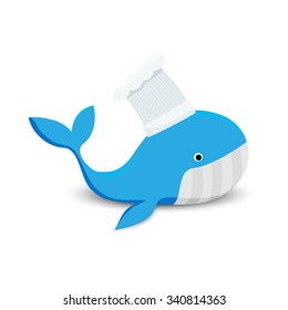 Whale Chef Cartoon Vector Design Stock Vector (Royalty Free) 340814363 ...