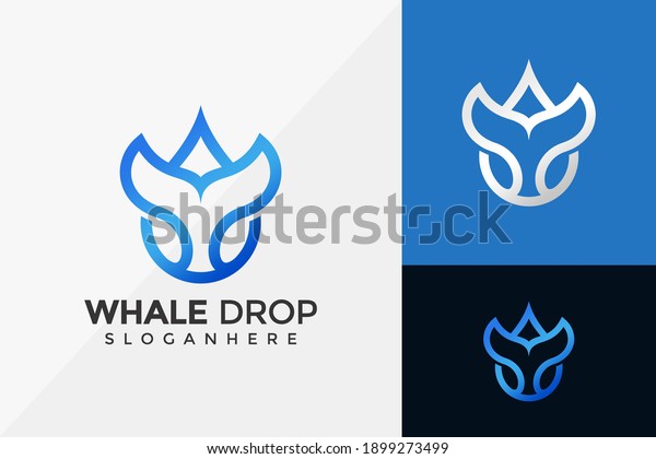 Whale Drop Logo Design Modern Logo Stock Vector (Royalty Free ...