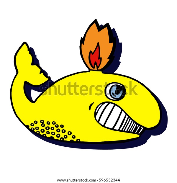 Whale Flame Icon Illustration Isolated Vector Stock Vector (Royalty ...