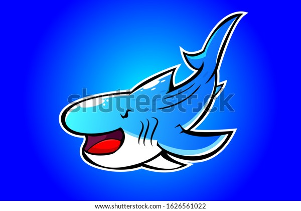 Whale Shark Mascot Logo Vector Eps Stock Vector (Royalty Free ...