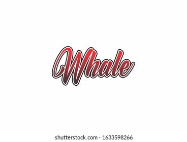 Whale Text Vector Illustration Abstract Shape Stock Vector (Royalty ...