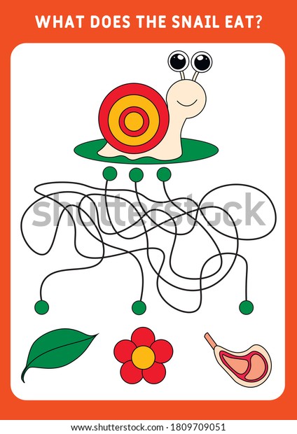 What Does Snail Maze Game Children Stock Vector (Royalty Free ...