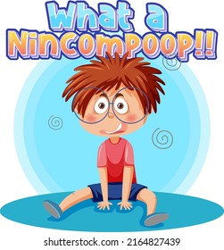 What Nincompoop Word Text Cartoon Character Stock Vector (Royalty Free ...