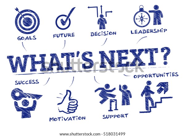 Whats Next Chart Keywords Icons Stock Vector (Royalty Free) 518031499