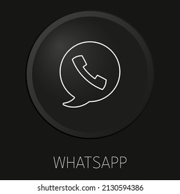 Whatsapp Minimal Vector Line Icon On Stock Vector (Royalty Free ...