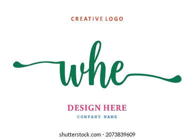 Whe Lettering Logo Simple Easy Understand Stock Vector (Royalty Free ...