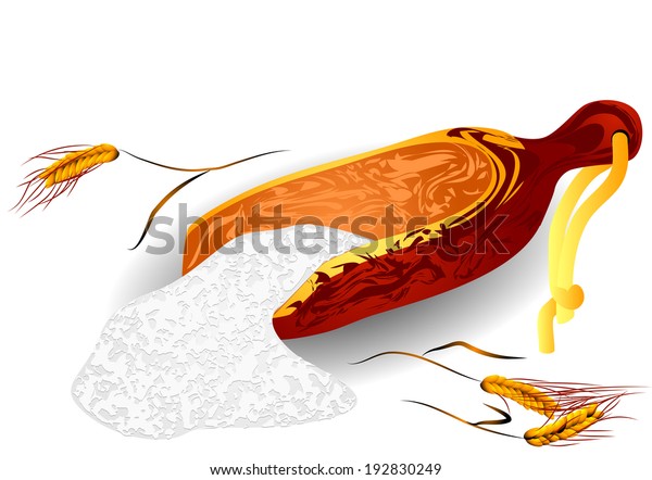 Wheat Flour On White Background Stock Vector (Royalty Free) 192830249 ...