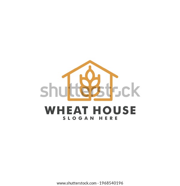 Wheat Home Farm Logo Template Design Stock Vector (Royalty Free ...