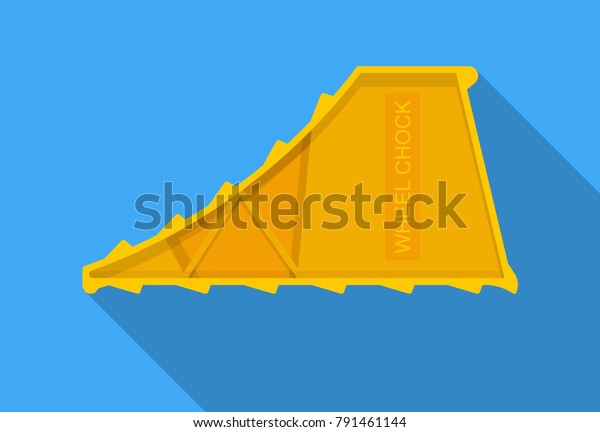 Wheel Chock Car Parking Brake Loading Stock Vector (Royalty Free) 791461144