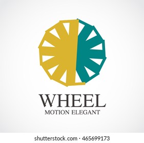 Wheel Elegant Motion Logo Design Vector Stock Vector (Royalty Free ...
