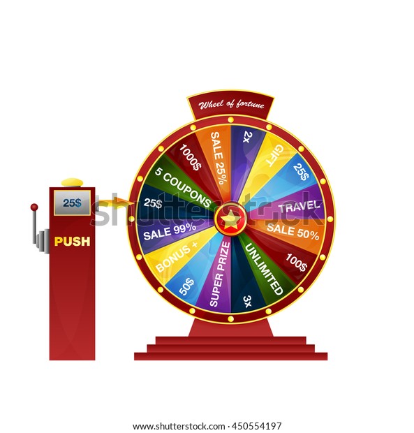 Wheel Fortune Design Element Bright Colorful Stock Vector (Royalty Free ...