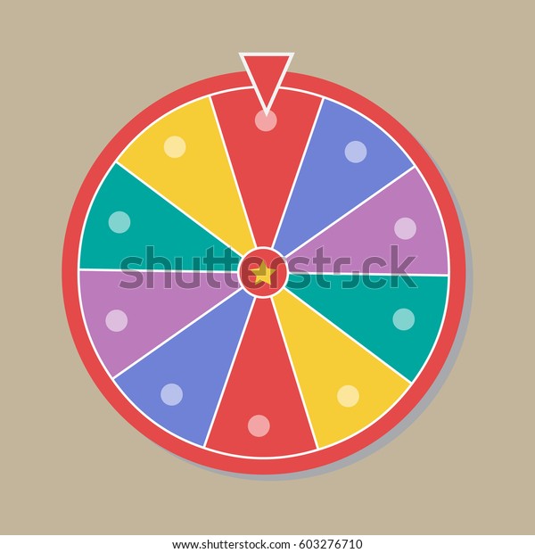 Wheel Fortune Illustration Flat Style Stock Vector (Royalty Free) 603276710