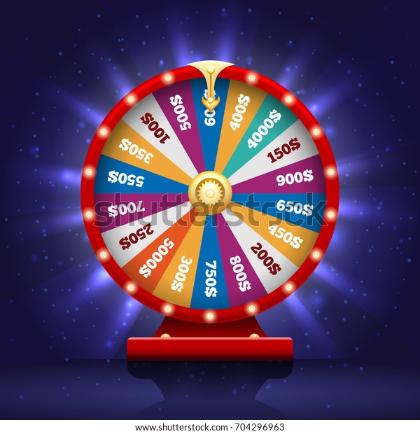 Wheel Fortune Spinning Roulette Luck Wheel : image vectorielle de stock ...
