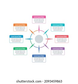Wheel Infographic Template Circle Information Template Stock Vector ...