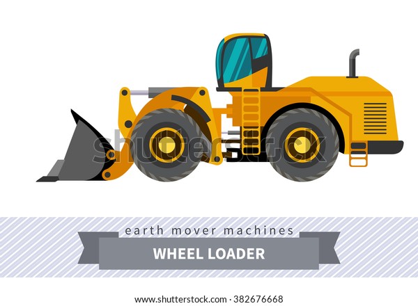 Wheel Loader Classic Heavy Equipment Vehicle Stock Vector (Royalty Free ...