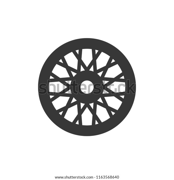 Wheel Spokes Monochrome Icon Stock Vector (Royalty Free) 1163568640 ...