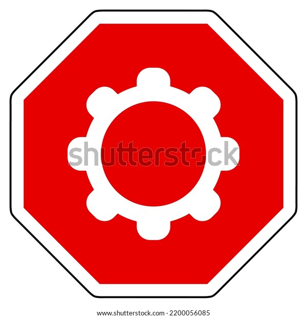 Wheel Stop Sign On White Stock Vector (Royalty Free) 2200056085 ...