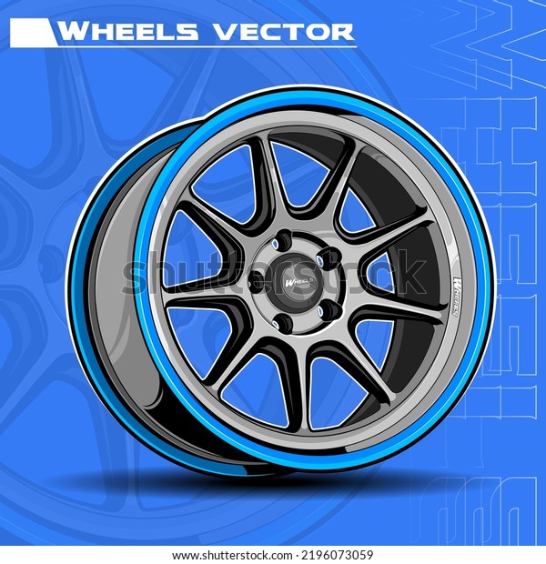 Wheel Vector Wheel Sport Car Stock Vector (Royalty Free) 2196073059 ...