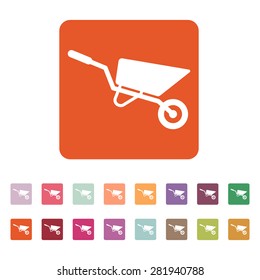 Wheelbarrow Wheelbarrow Symbol Vector Icon Stock Vector (Royalty Free ...