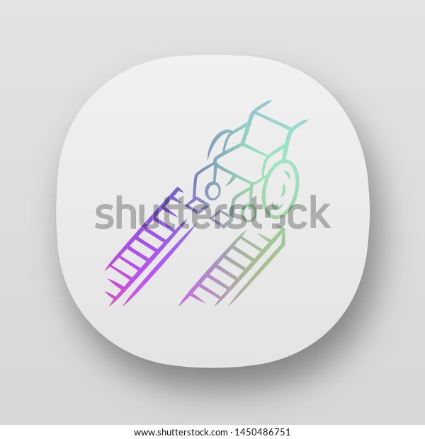 Wheelchair Ramp App Icon Device Physically Stock Vector (Royalty Free ...