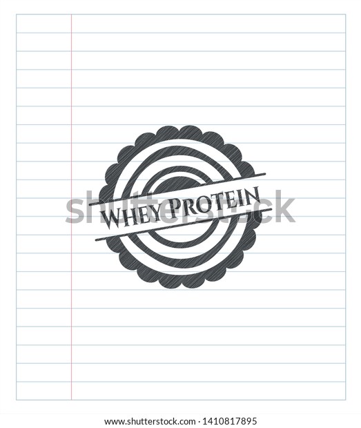 Whey Protein Draw Pencil Effect Vector Stock Vector (Royalty Free ...