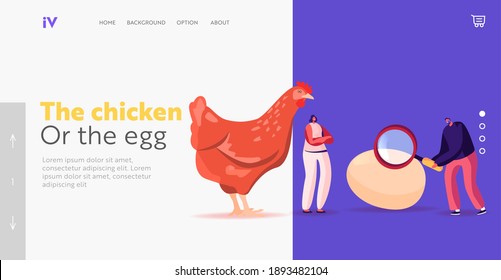 Which Came First Chicken Egg Landing Stock Vector (Royalty Free ...