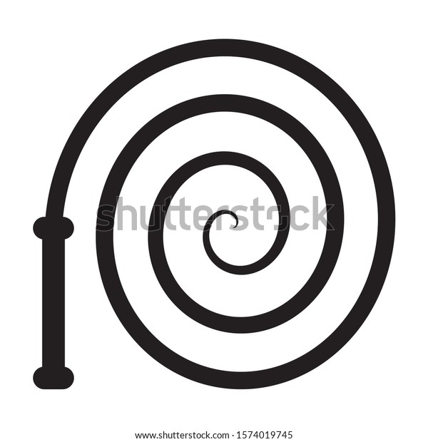 Whip Bullwhip Spiral Flat Vector Icon Stock Vector (Royalty Free ...