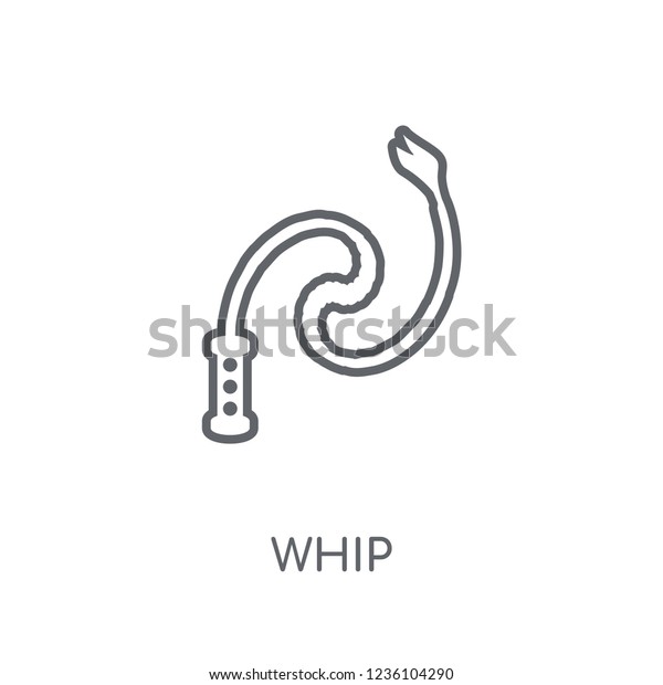 Whip Linear Icon Modern Outline Whip Stock Vector (Royalty Free ...