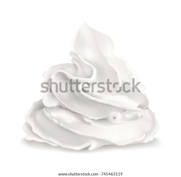 Whipped Cream Vector Illustration Stock Vector (Royalty Free) 745463119
