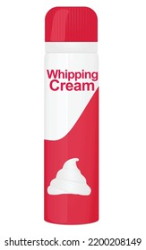 Whipping Cream Bottle Vector Illustration Stock Vector (Royalty Free ...