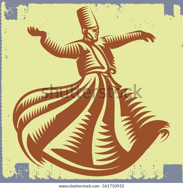Whirling Dervish Sufi Religious Dance Isolated Stock Vector (Royalty ... Whirling Dervish Sufi Religious Dance Isolated Stock Vector (Royalty ...