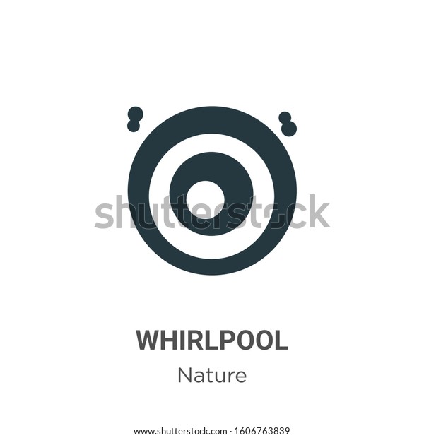 Whirlpool Glyph Icon Vector On White 스톡 벡터(로열티 프리) 1606763839